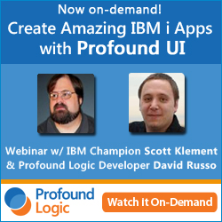 Now on demand: “Create Amazing IBM i Applications with Profound UI”